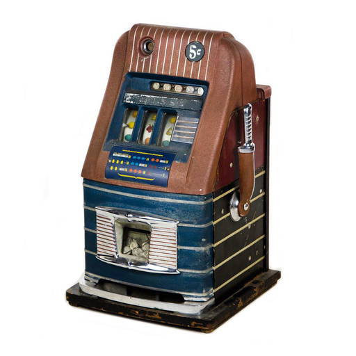 1940s Mills High Top Jewel Bell 5 Cent Slot Machine