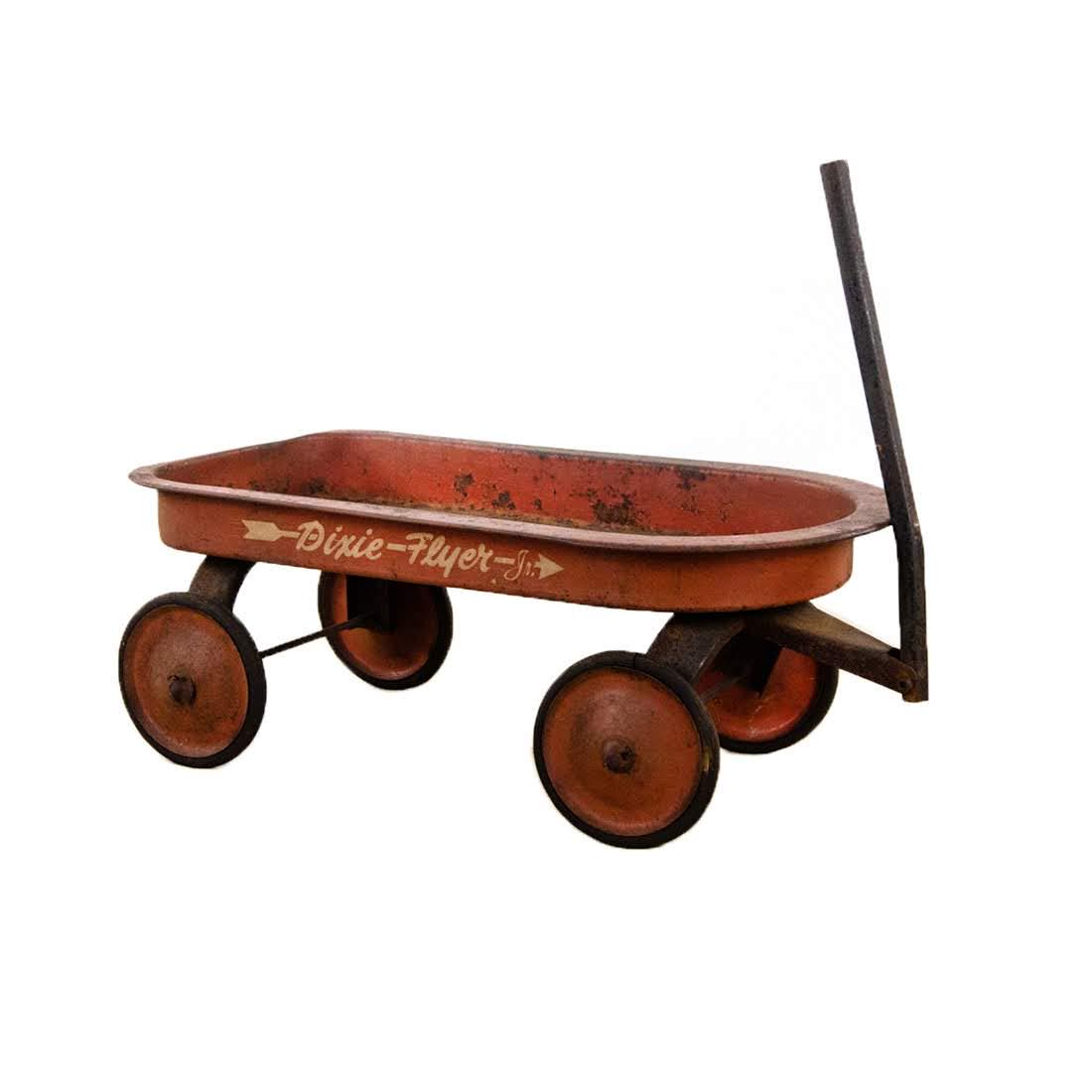 Rare Vintage Dixie Flyer Red Wagon