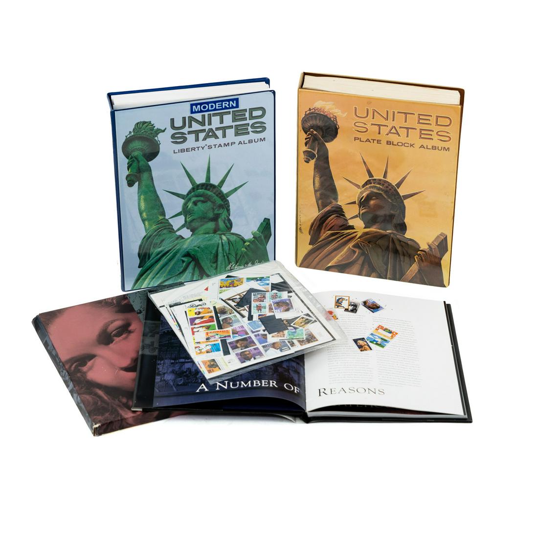 (3) United States Stamp Albums & Commemoratives Book