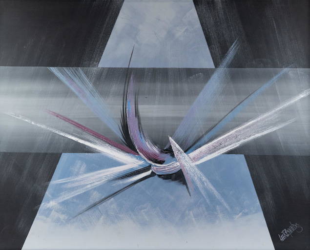 Lee Burr Abstract Acrylic On Canvas