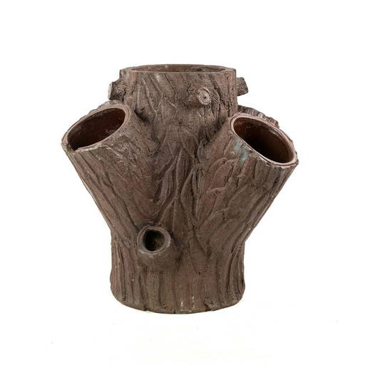 Large Sewer Tile Pottery Ceramic Tree Trunk Form Planter (#0356) on Jan ...