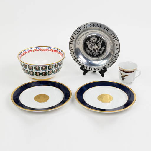 (5) Commemorative Presidential Porcelain & Plates