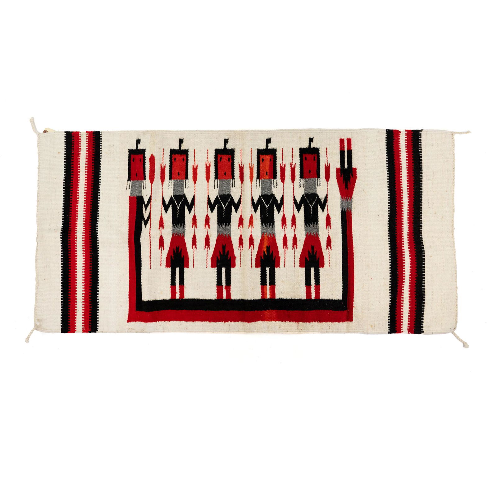 Vintage Ceremonial Navajo Style Yei Wool Rug