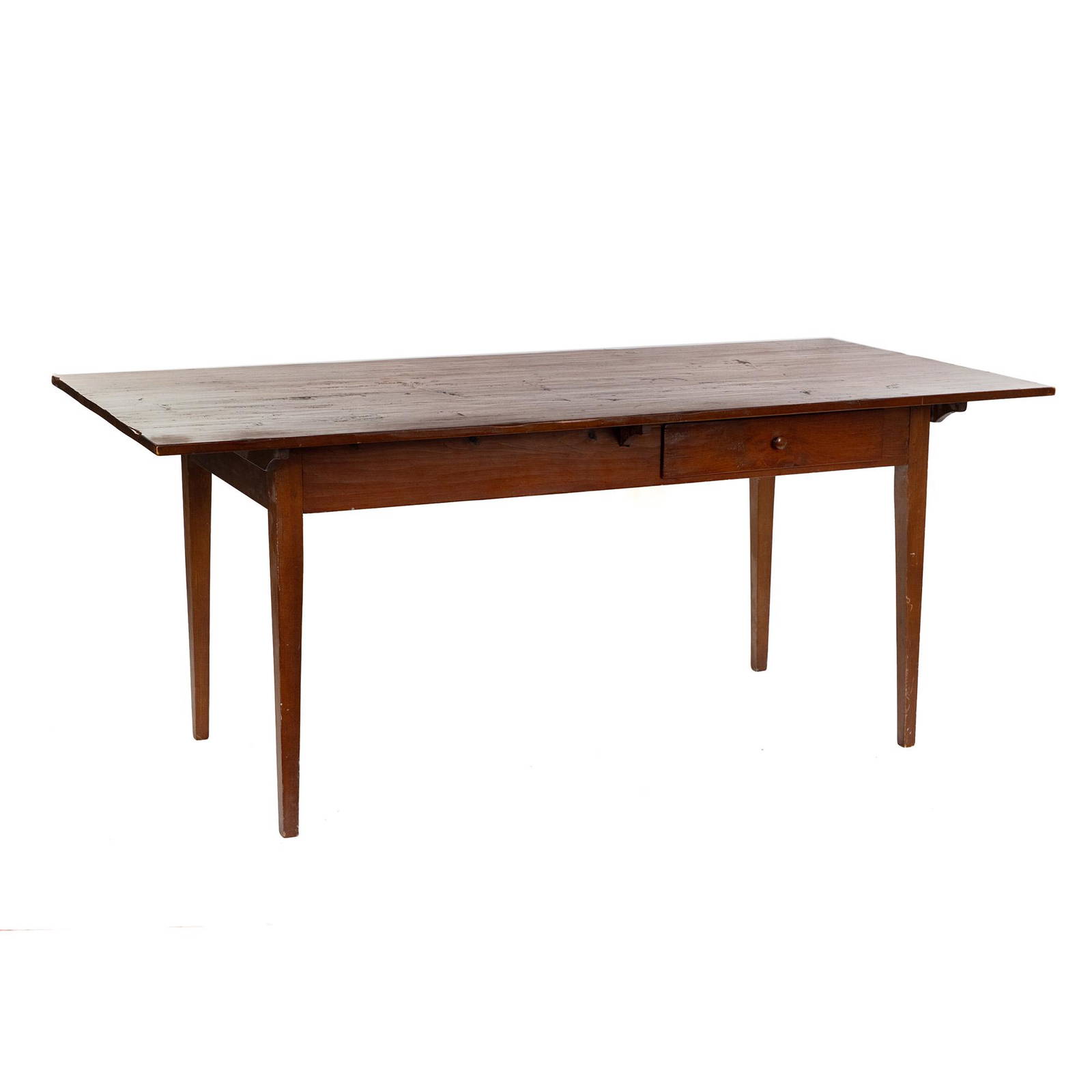 Shaker Stained Poplar Primitive Dining Table Auction