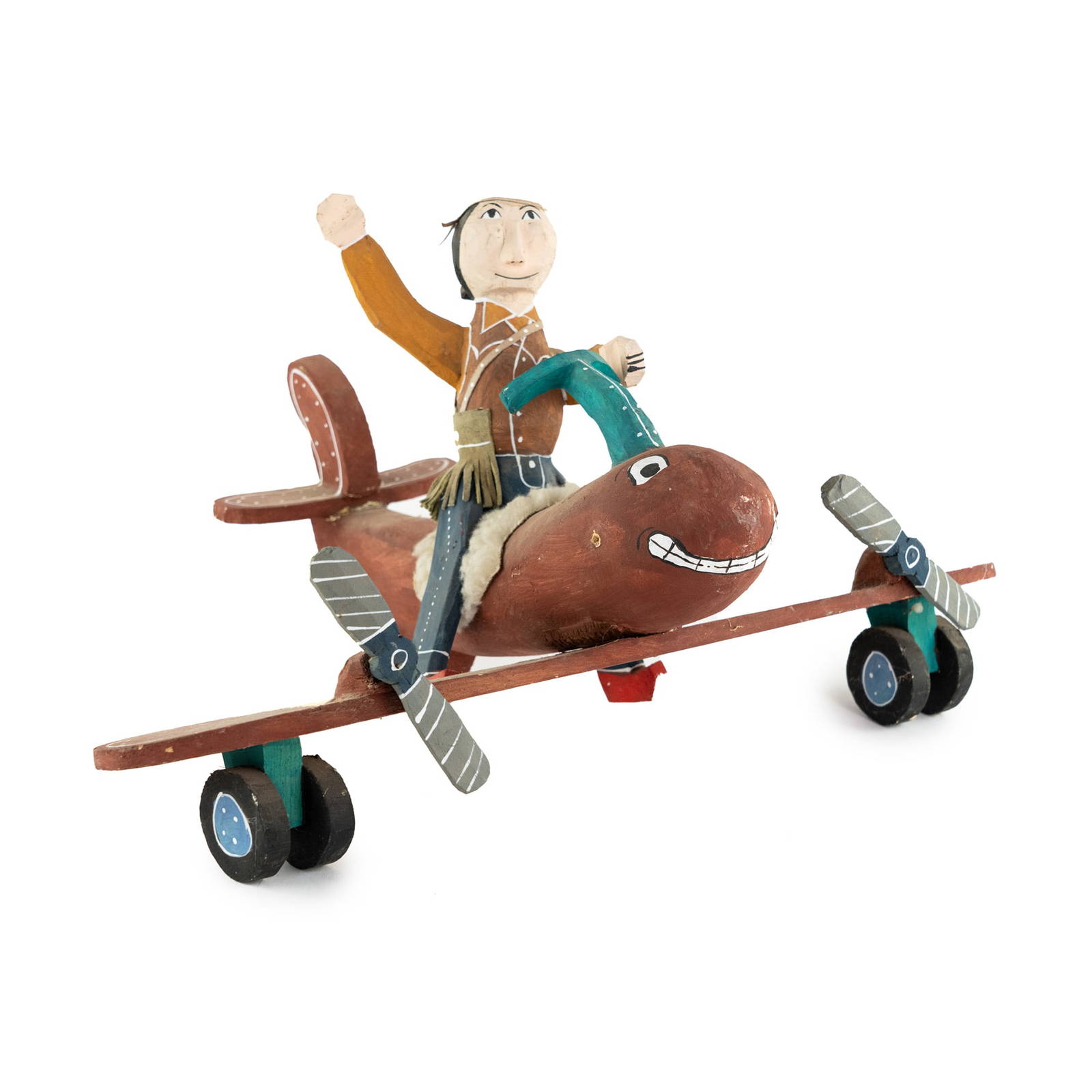Delbert Buck Carved Navajo Folk Art Airplane Sculpture Auction