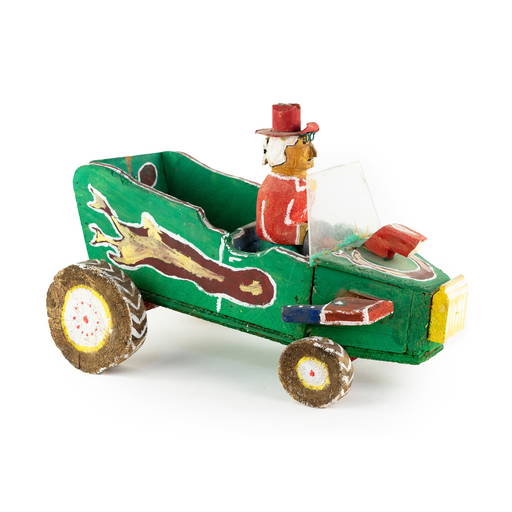 Delbert Buck Carved Navajo Folk Art Hot Rod Sculpture