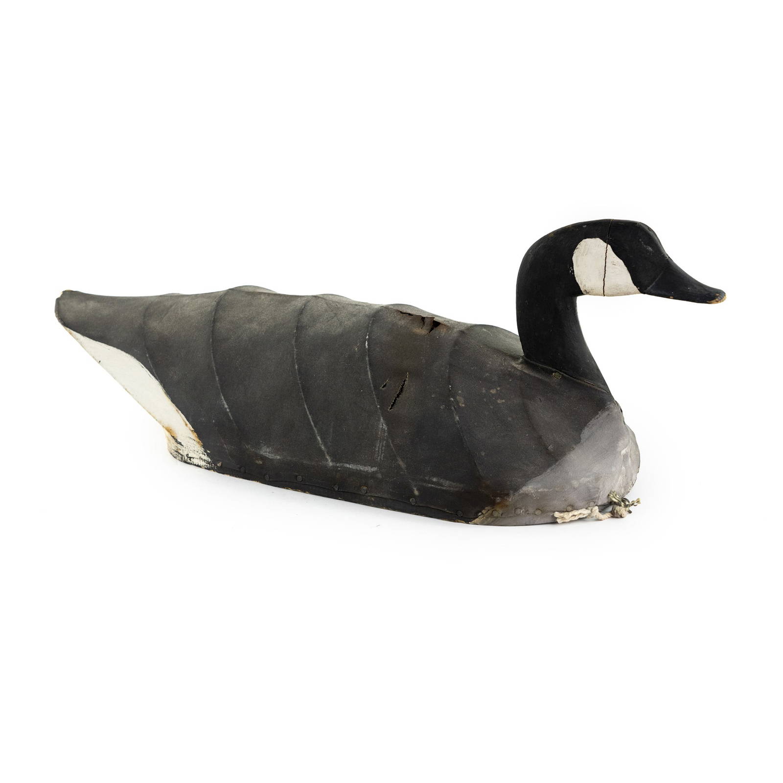 Antique Handmade Canvas Wrapped Canadian Goose Decoy Auction