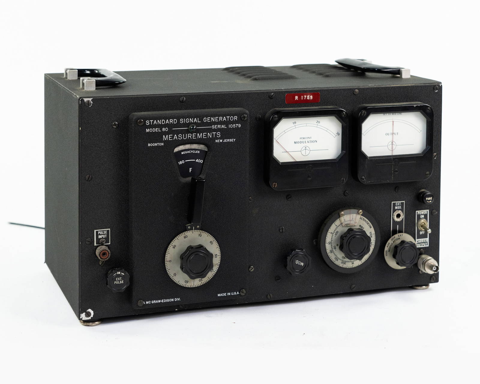 Standard Signal Generator Model 80 By Mcgraw - Edison Auction