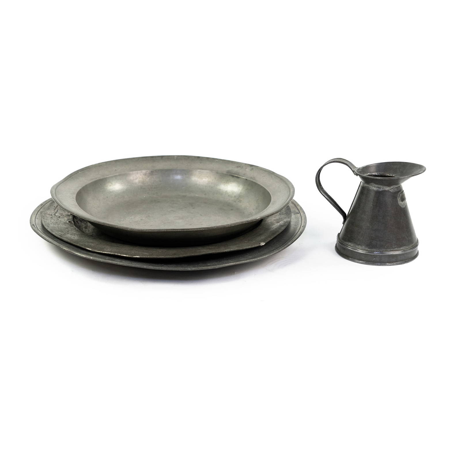 Group Of 18th C. Pewter Collection Metalware Auction