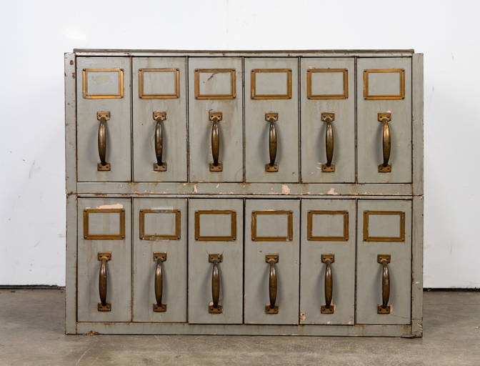 (2) Industial Vertical Drawer Stackable Filing Cabinet