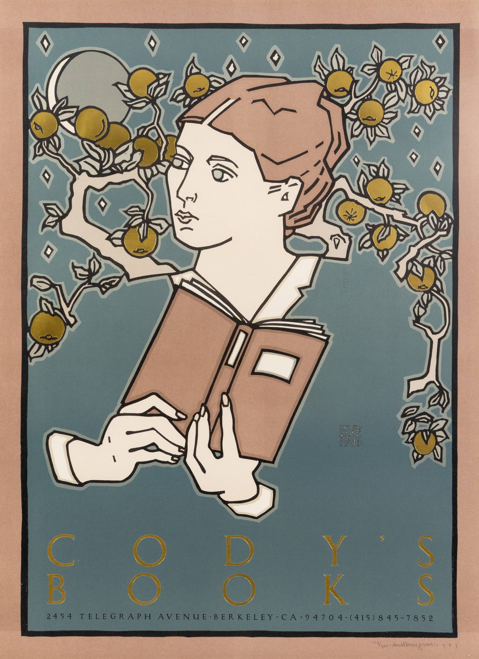 David Lance Goines 'cody's Books' Limited Lithograph Auction