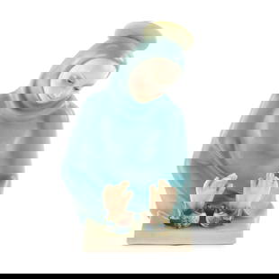 Helen Scavini Lenci Turin Polychrome Madonna Wall Mask Auction