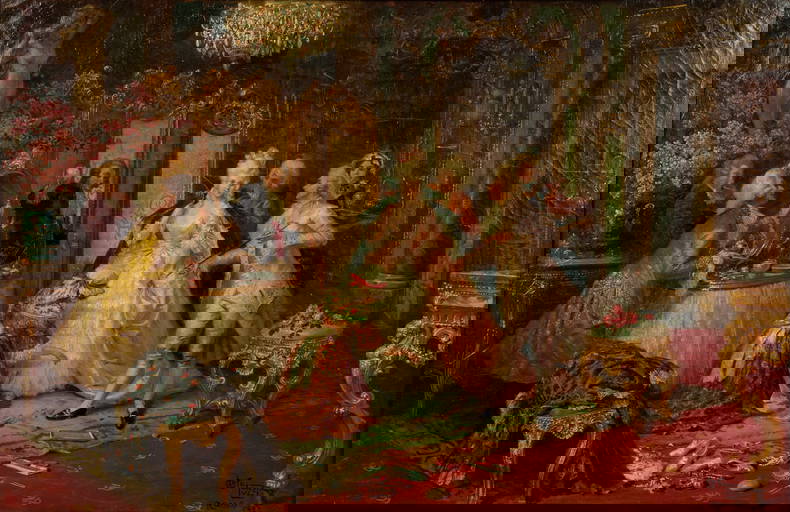 Cleto Luzzi Signed Oil On Canvas Painting