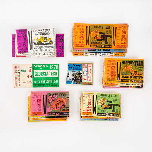 Collection Of Vintage Georgia Tech Ticket Stubs