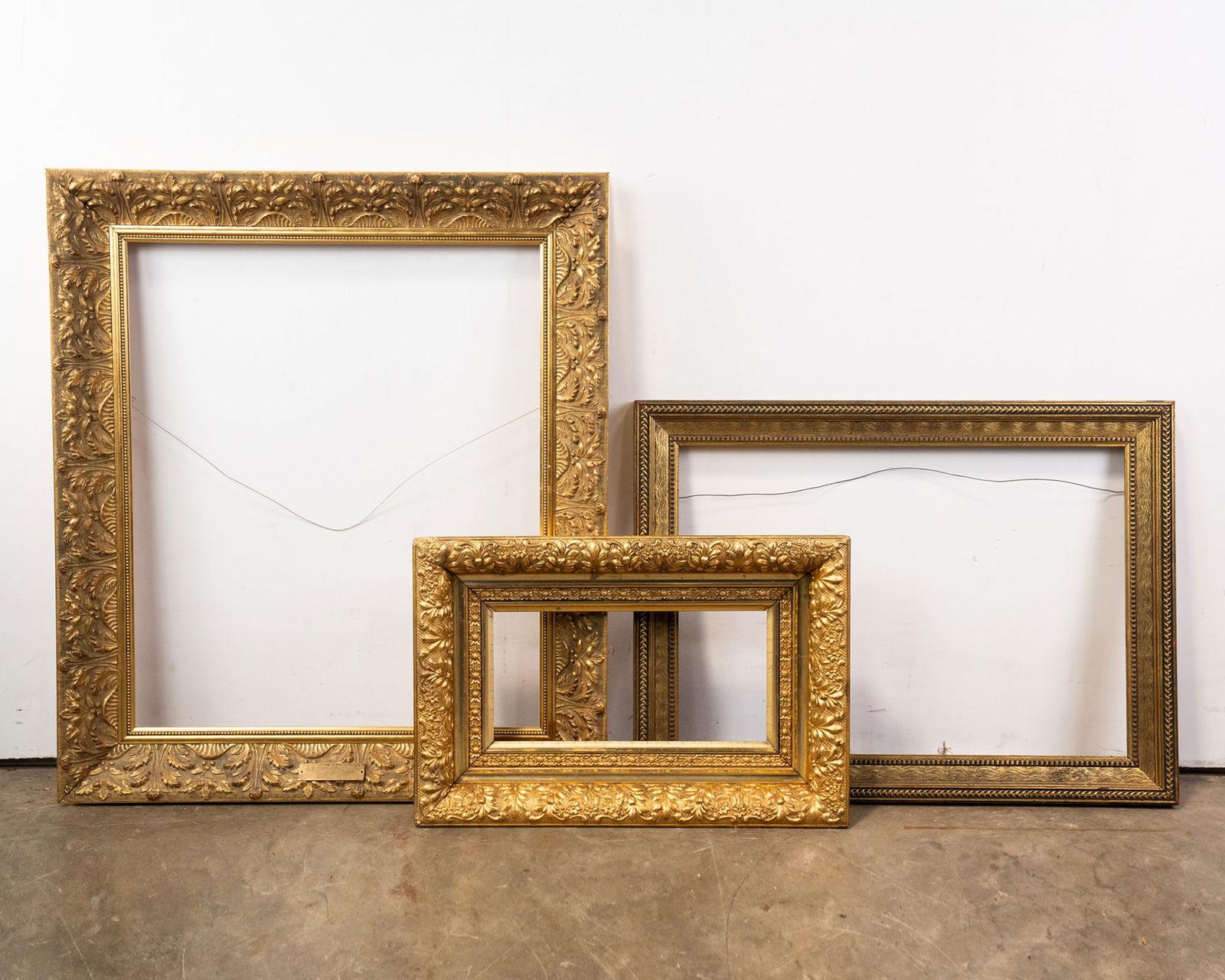 (3) Group Of Antique Gilt Frames Auction