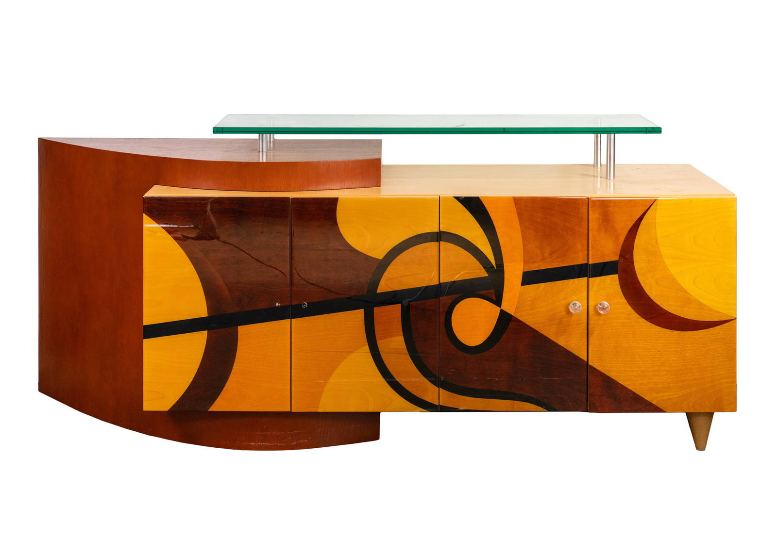 Benjamin Le For Axi Furniture Memphis Style Inlaid Buffet - Aug 24 ...