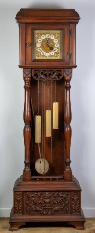 Hertz Mahogany Grandmother Case Clock Auction