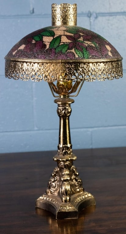 Vintage Stained Glass Table Lamp Auction