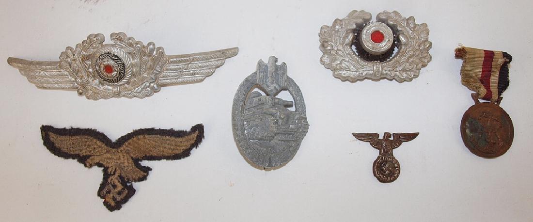Lot Of German Military Medals, Insignia, And Patch