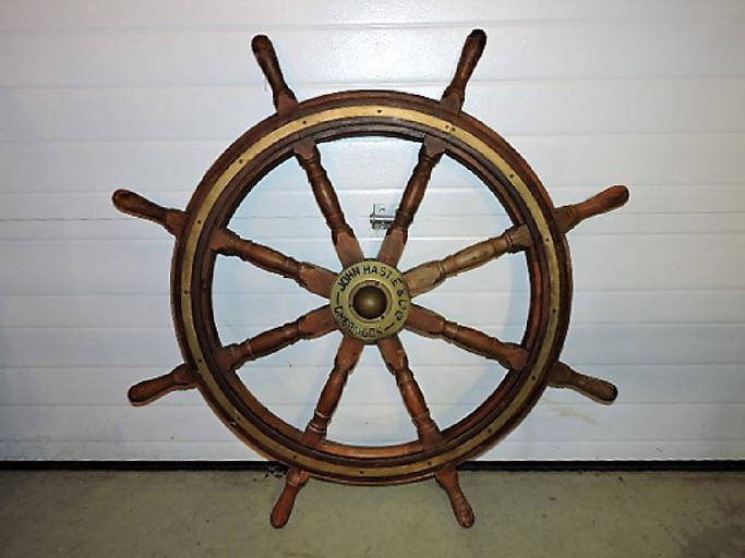 Great Lakes Schooner Ships Wheel Circa 1860, John