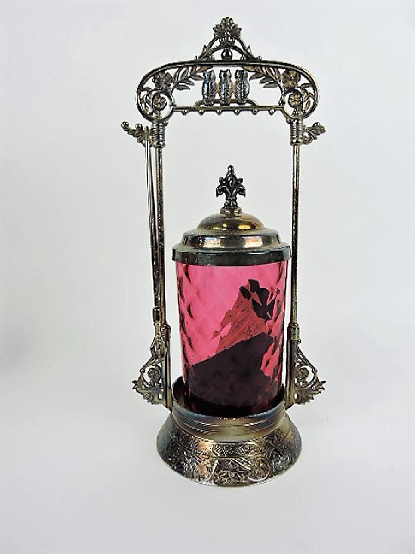 Tall Cranberry Wide Swirl Pickle Castor - Jan 24, 2016 | Stony Ridge ...