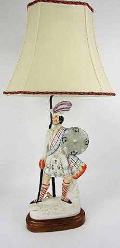 Staffordshire "wallace" Figure Made Into Table