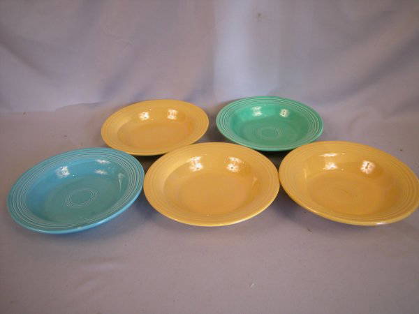Fiesta Deep Plate Group 3 Yellow, Light Green An