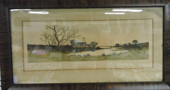 Ernest Rost Etching "new Jersey Farm",