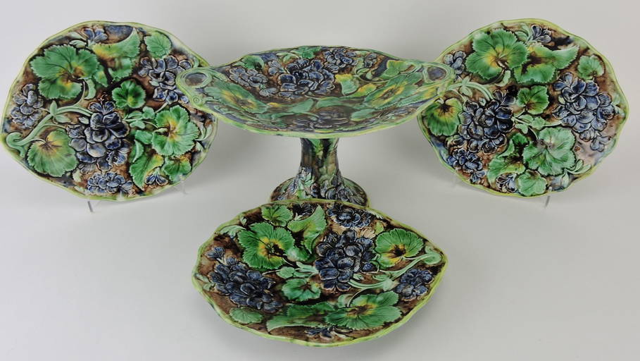 Alcock Majolica Pansy Pattern