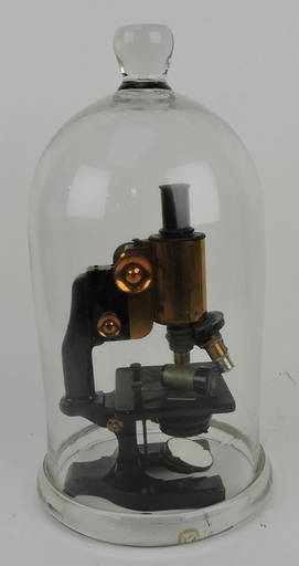 Microscope With Glass Dome Cover