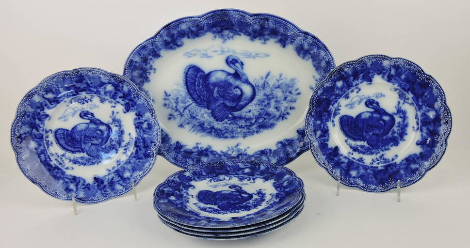 Wedgwood "clytie" Flow Blue Turkey