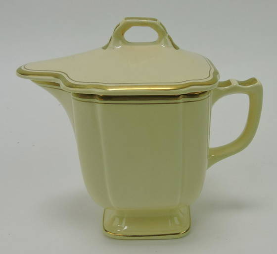 Fiesta Riviera Syrup Pitcher, Ivory With Gold