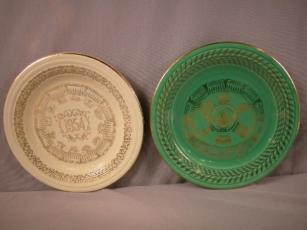 117: Fiesta 1954 and 1955 Calendar plates in ivory and