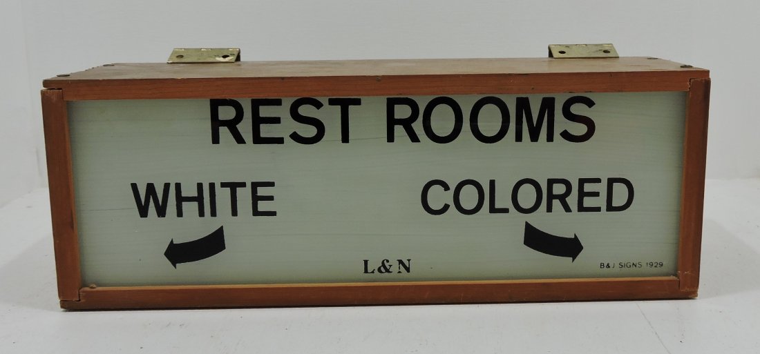 Black Americana Segregation Lighted Restroom