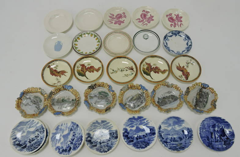 Butter Pat Lot Of 28, Mostly Wedgwood
