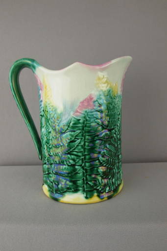 Etruscan Fern Pitcher, 7 1/2", Great Color