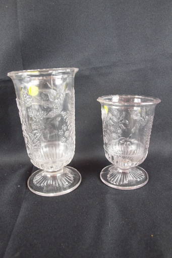 Eapg "hummingbird And Fern" Celery Vase And Spoone