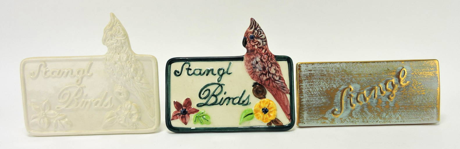 Stangl Pottery Lot Of 3 Shelf Signs