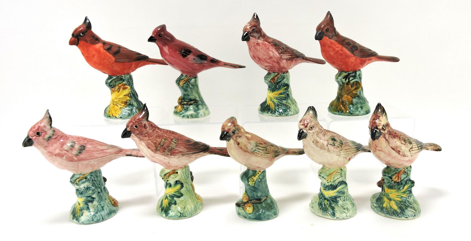 Stangl Pottery Lot Of 9 Cardinals, 7"