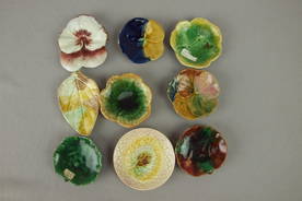 Majolica lot of 12 butter pats, various condition - May 23, 2015 ...