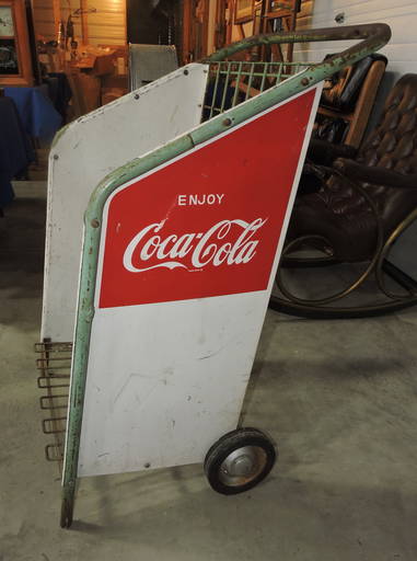 Coca Cola Store Bottle Display Cart,