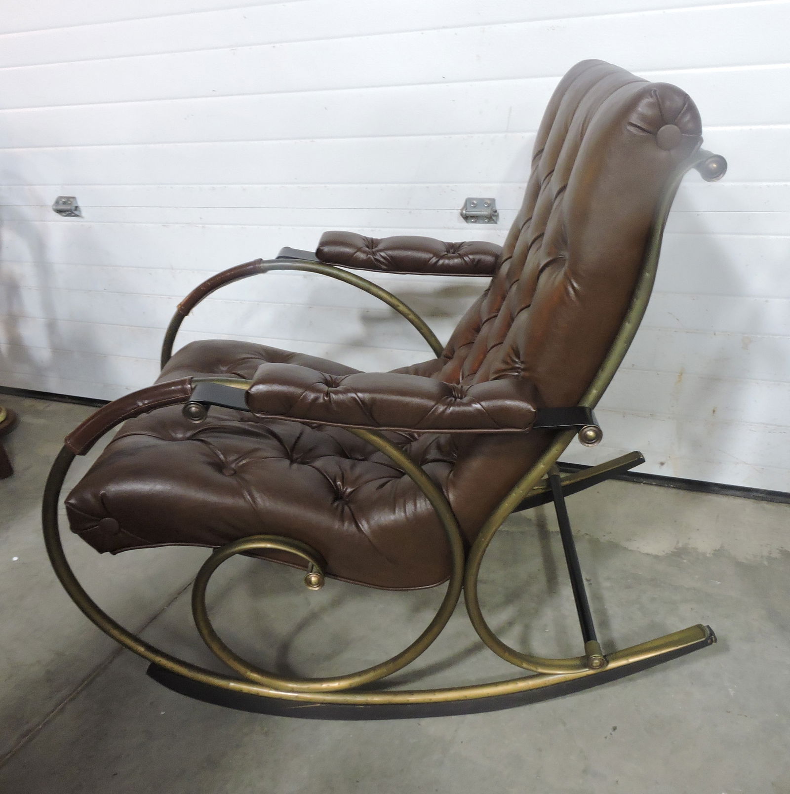 Mcm Tubular Rocking Chair Attributed Auction