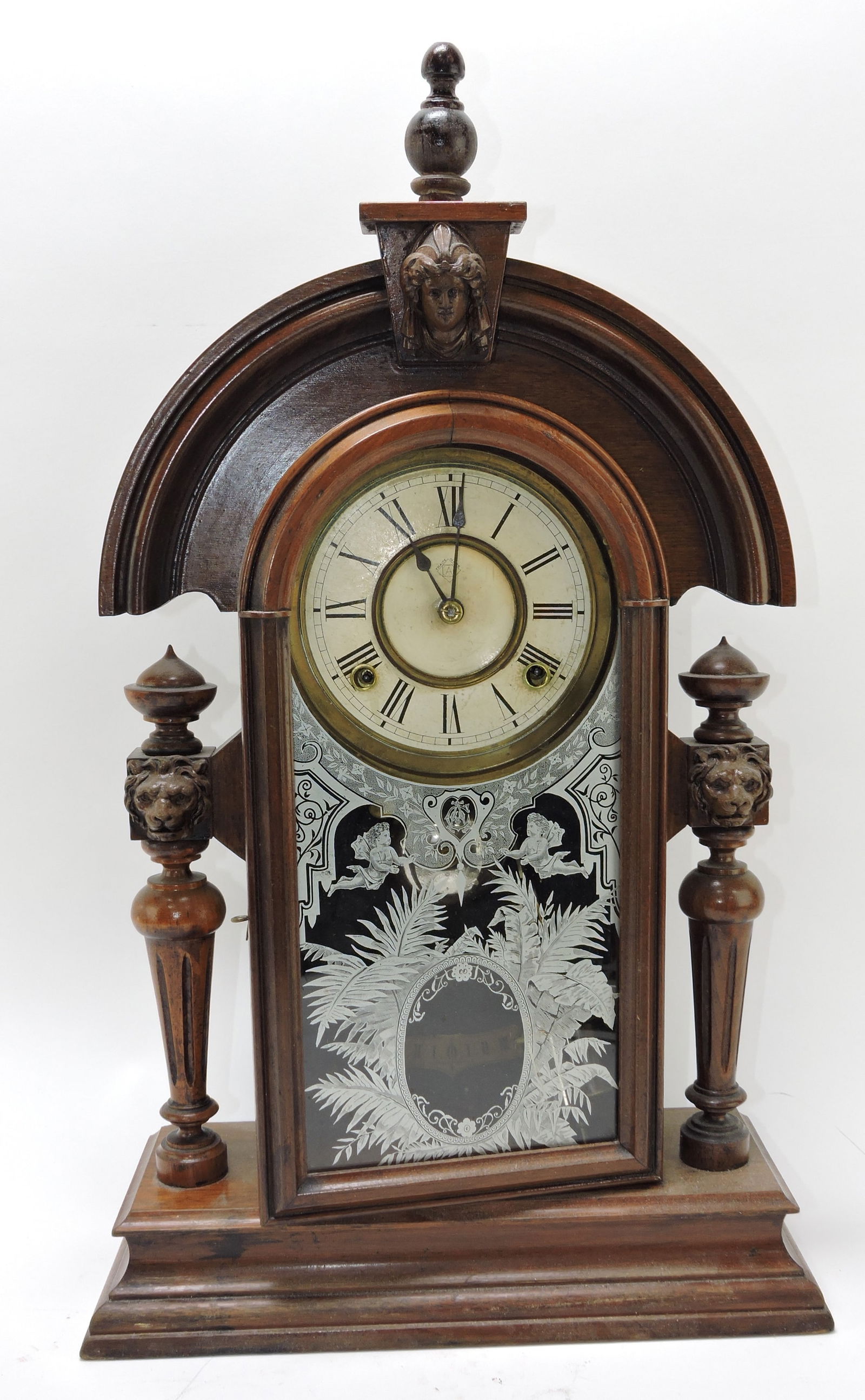 Ansonia Walnut Kitchen Shelf Clock Auction