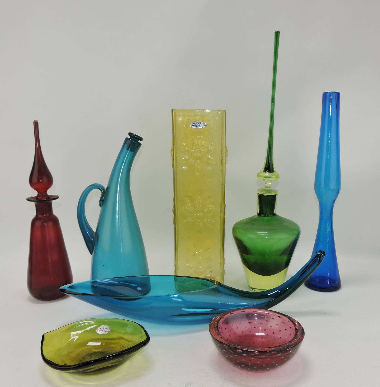 Blenko And Mcm Glass Lot Of 8 Pcs Auction