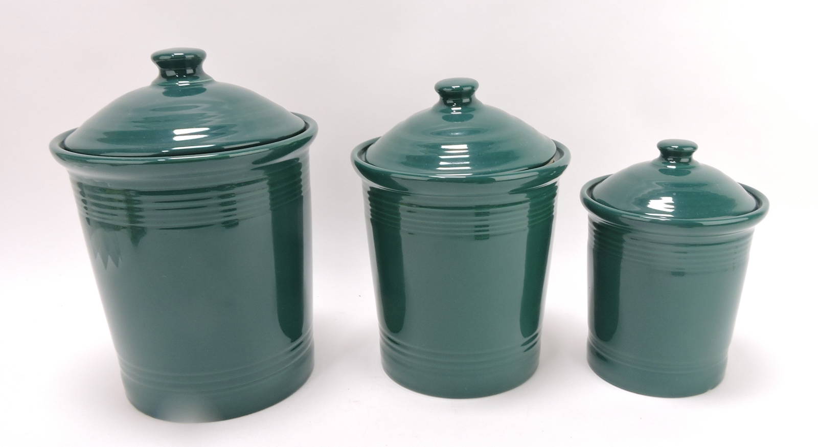 Fiesta Post 86 Evergreen 3pc Canister Set Auction