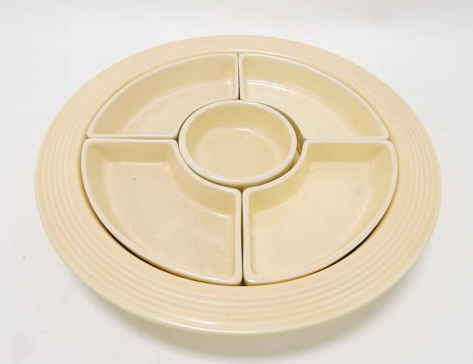 Fiesta 6 Pc Relish Tray, Ivory