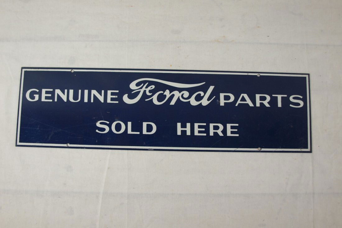 Genuine Ford Parts Sold Here sign, 22" x 6"
