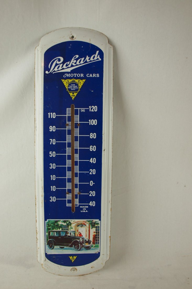 Packard Motor Cars thermometer , 8" x 27"