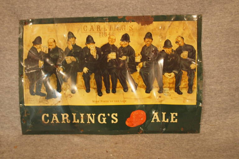 Carlings Ale "Nine Pints of the Law" tin sign, bends - May 18, 2013 ...
