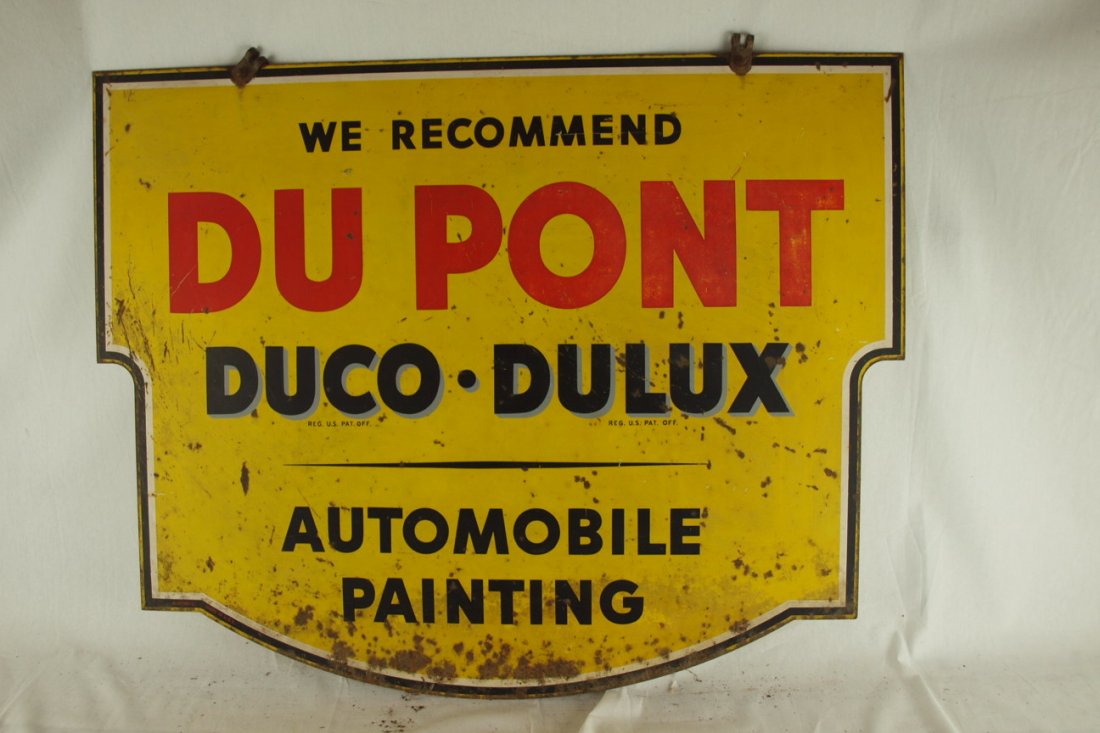 Dupont Duco Dulux Automobile Paint 2 Sided Sign, Loss